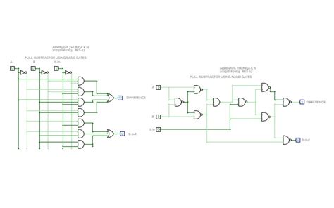 CircuitVerse Adder And Subtractor Circuits