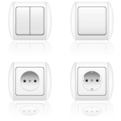 Electric Socket And Switch Vector Illustration 488460 Vector Art At