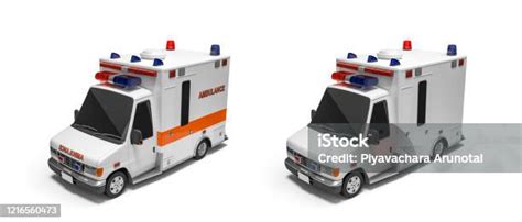 흰색 배경 고립 된 3d 모델 렌더링에 미국 구급차 응급 차 앰뷸런스 자동차 3d 삽화 건강 관리 및 의료 개념 클리핑 경로포함 간호사에 대한 스톡 사진 및 기타 이미지