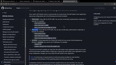 Configure Self Hosted Runners With Proxies Kodekloud Notes