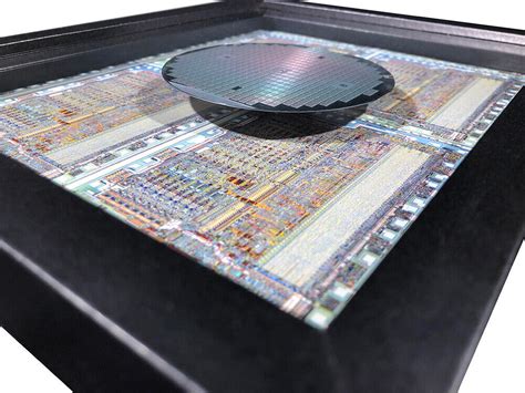 Silicon Wafer With 6502 Microprocessor Chips 4 Inch Rockwell Mos