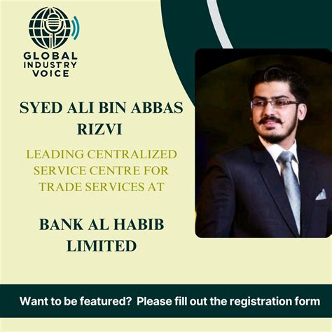 Bank Bankalhabib Banker Global Voice Industry Trade Services