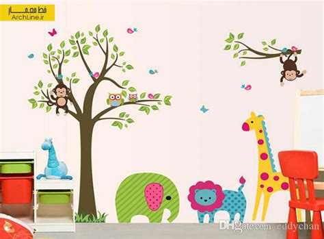 ۲۰ ایده جذاب برای تزئین اتاق کودکان با استفاده از برچسب دیواری خط معمار