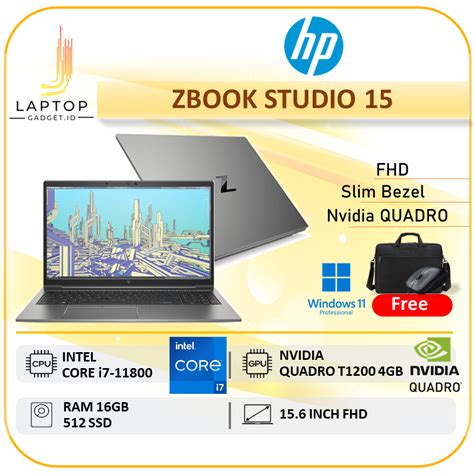 Jual HP ZBOOK STUDIO 15 WORKSTATION I7 11800 QUADRO T1200 16GB 512GB SSD Shopee Indonesia
