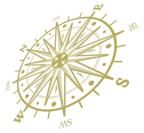 Vintage Rose Wind Compass Stock Vector Illustration Of Symbol 10599104