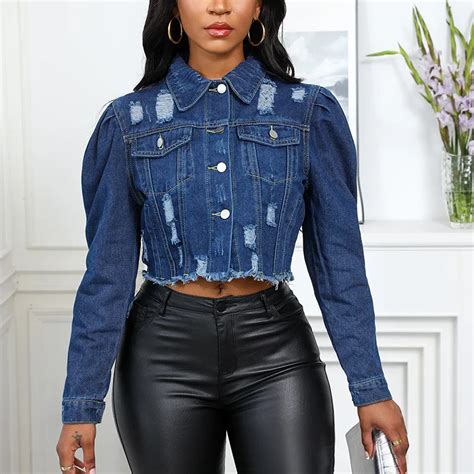 Женская джинсовая куртка Aliexpress