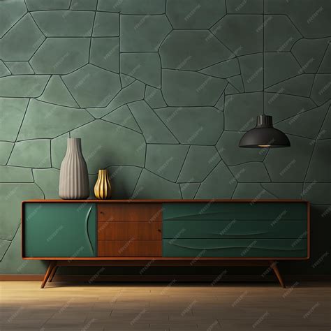 Premium Photo Emerald Expressions A Photorealistic Mid Century Modern