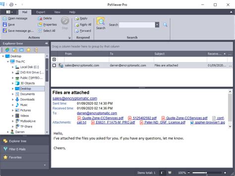 Pst Viewer With File Attachment Processing Viewer For Outlook PST OST Email Files