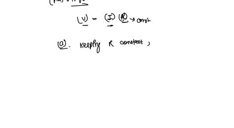 Solved When The Potential Difference V Across An Ohmic Resistor Is Increased What Effect