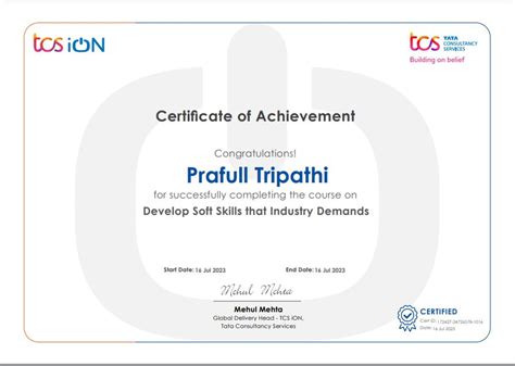Tcsios Digitallearning Softskills Certificationjourney