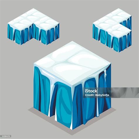 Game Block Isometric Cubes Iceberg Glacier Stock Illustration Download Image Now Block Shape