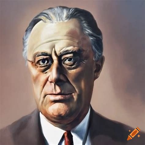 Portrait of president franklin delano roosevelt on Craiyon