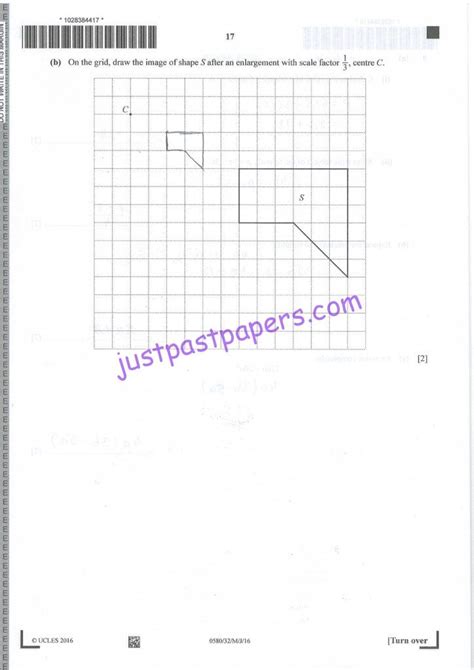 Cie 0580 Mathematics Core Igcse Paper 3 May June 2016 Answers