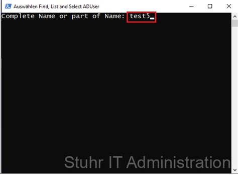 Powershell Find List And Select Aduser Menu Stuhr It Administration