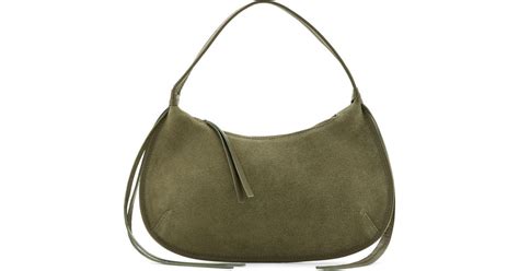 Mango Teen Suede Shoulder Bag In Green Lyst