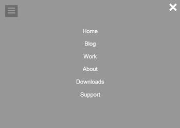 Fullscreen Overlay Menu