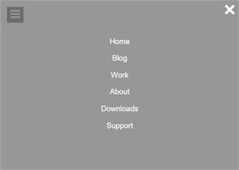 Fullscreen Overlay Menu