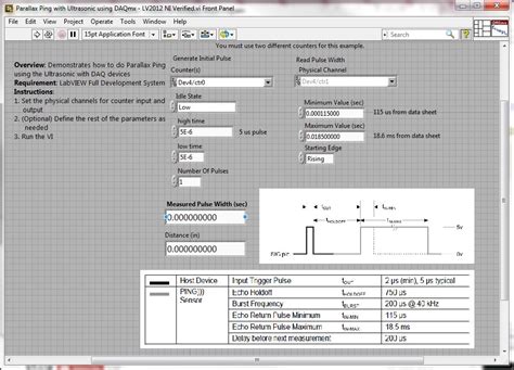 Use Parallax Ping Ultrasonic Range Sensor With Daqmx Ni Community