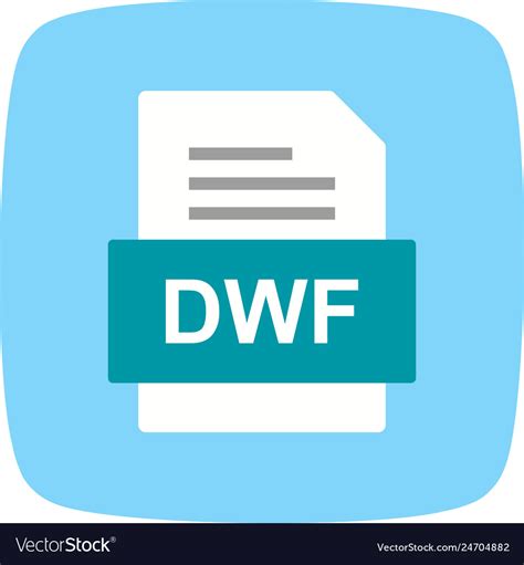 Dwf File Document Icon Royalty Free Vector Image