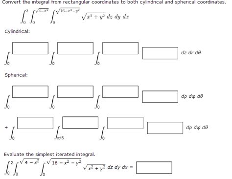 Solved Convert The Integral From Rectangular Coordinates To