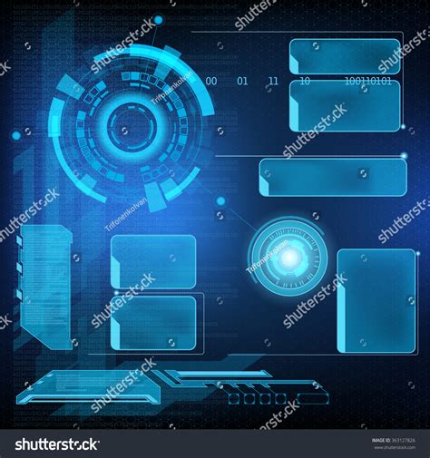 미래 사용자 메뉴 인터페이스 Hud입니다추상 배경스톡 스톡 벡터로열티 프리 363127826 Shutterstock