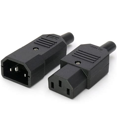 Cold Devices C14 Plug C13 Coupling 250v 10a Socket Power Plug Iec 320 Black C13 And C14