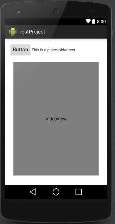 Android Studios Adjusting VideoView Size In Layout Editor Stack