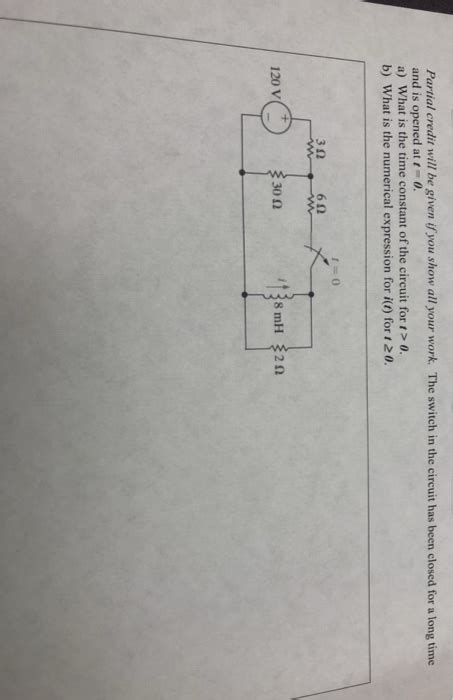 solved partial credit will be given if you show all your