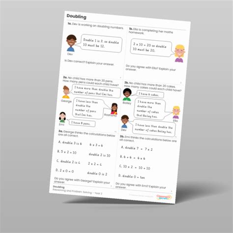 Year 2 Doubling Reasoning And Problem Solving Resource Classroom Secrets