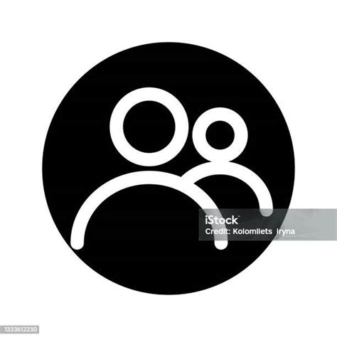 사람들의 그룹 사람 팀 협업의 그룹의 검은 둥근 평면 아이콘 웹 사이트 디자인 로고 앱 Ui 웨비나 화상 채팅 요법의 글리프 기호 강사에 대한 스톡 벡터 아트 및 기타