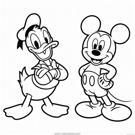 Donald Duck And Mickey Easy Drawing Easy Drawings
