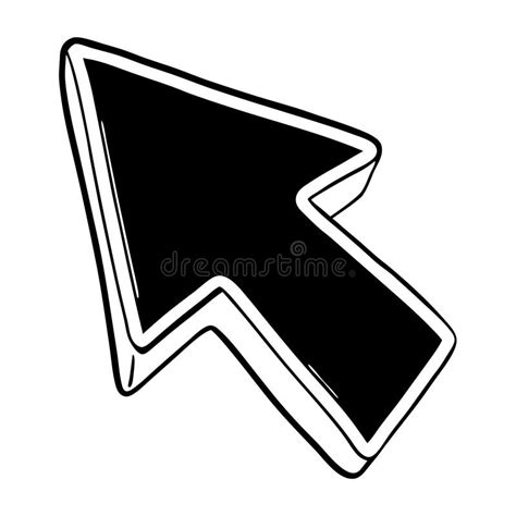 Bold Cursor Arrow For Web Design User Interface And Digital Applications Stock Illustration