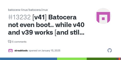 [v41] Batocera Not Even Boot While V40 And V39 Works [and Still