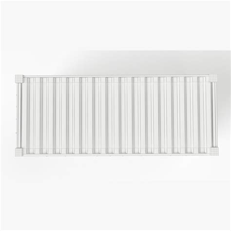 20 Ft Cube Open Side Shipping Cargo Container 01 3d Model Download Tools On