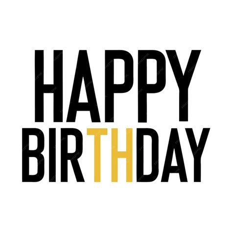 생일 축하 타이포그래피 터 일러스트레이션 프리미엄 벡터