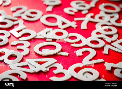 Mathematics Background Made With Solid Numbers On A Board Isolated On