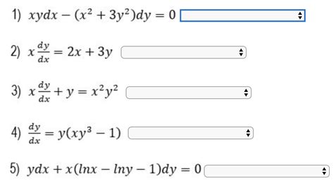 Solved Classify The Following Differential Equations As A