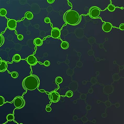 Premium Vector Futuristic Dna Abstract Molecule Cell Illustration