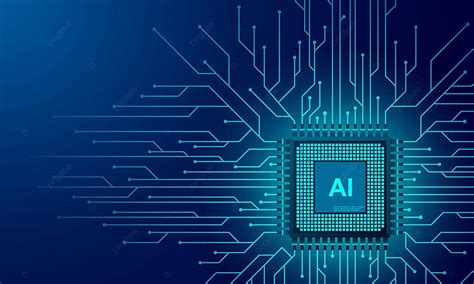 Ai Web Banner 3d Chip Processing Modern Techs Data Dev Vector