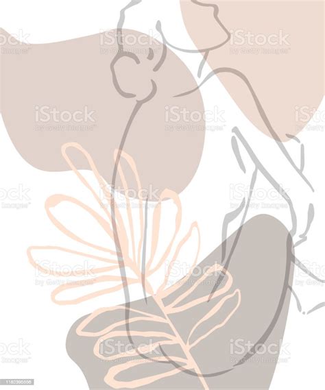 심플한 손으로 그린 트렌디 한 라인 실루엣 여자 현대 미니멀리즘 예술 미적 윤곽 추상 여성의 실루엣 미니멀 한 스타일 스칸디나비아 프린트 여자에 대한 스톡 벡터 아트 및