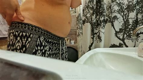 Naked Shower Routine With Bloated Belly Alice Shaw Clips Sale