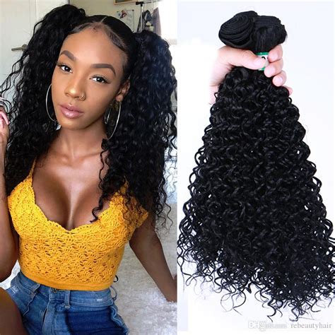 2021 Rebeauty Afro Kinky Curly Hair Extensions Black Color Synthetic