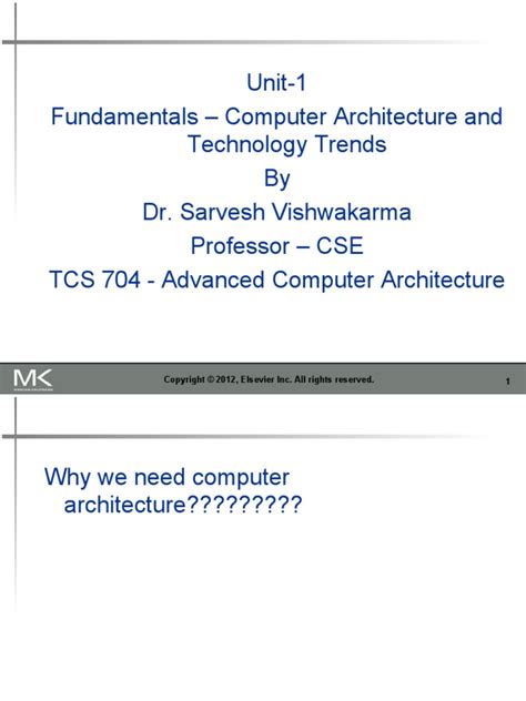 Unit 1 Fundamentals Of Computer Architecture And Technology Trends Pdf Computer