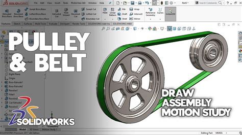 cara menggambar dan assembly pulley dan belt tutorial solidworks pemula