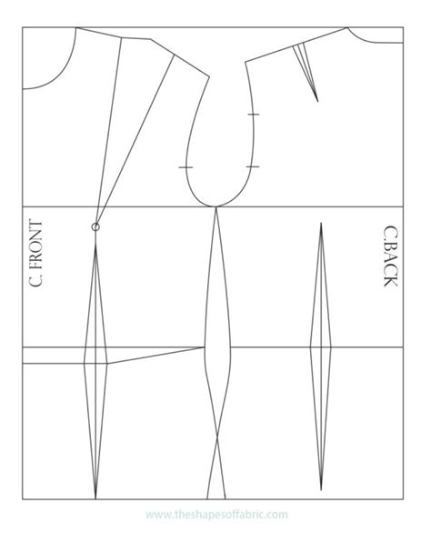 How To Draft The Basic Bodice Pattern The Shapes Of Fabric