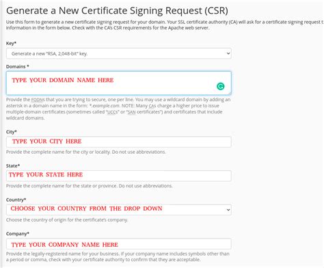 How To Generate Certificate Signing Request Csr In The Cpanel