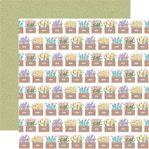 Its Spring Time Happy Garden 12x12 Patterned Paper Echo Park Paper Co
