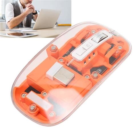 MAD Souris Bluetooth Sans Fil Souris Transparente De Style Mecha Souris BT Sans Fil DPI