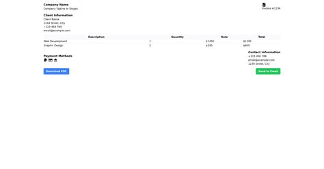 Invoice Generator Interface Free React Tailwind Component