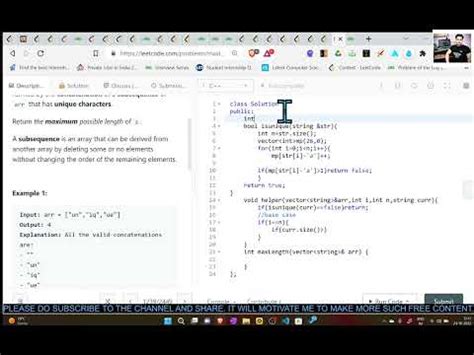 1239 Maximum Length Of A Concatenated String With Unique Characters
